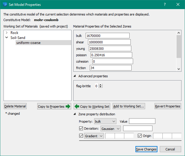 Op: Set Model Properties — Itasca Software 9.0 documentation